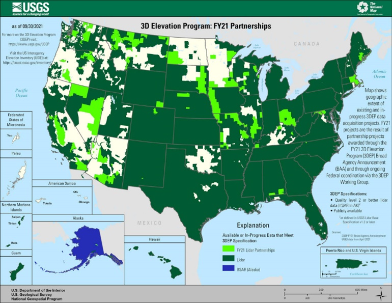 Aerial Photoscanning with Ground Control Points from USGS LiDAR